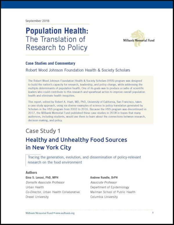 New Case Studies: Population Health: The Translation of Research to ...